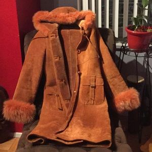 Jackets & Coats | Burnt Orange Shearling Coat | Poshmark